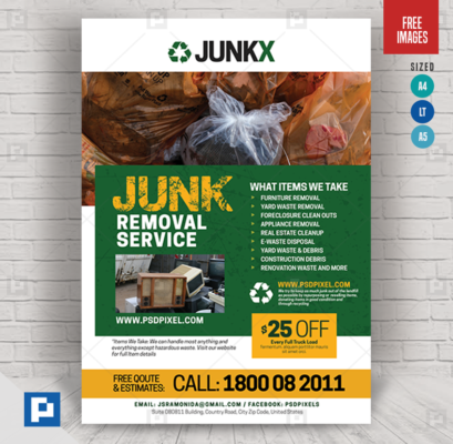 Trash Removal Services Flyer - PSDPixel