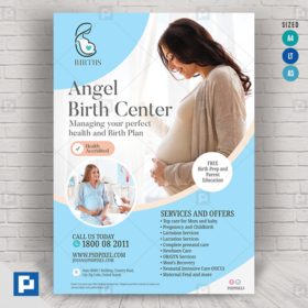 Pregnancy and Childbirth Clinic Flyer - PSDPixel