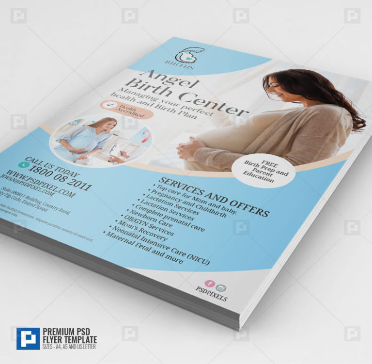 Birth Center Promotional Flyer - PSDPixel