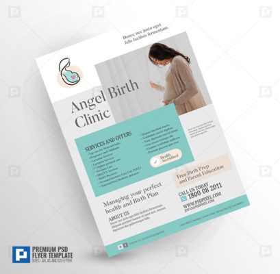 Birth Center and Birth Clinic Flyer - PSDPixel