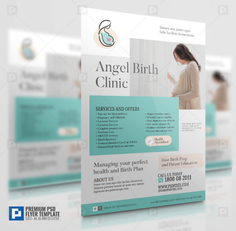 Birth Center and Birth Clinic Flyer - PSDPixel