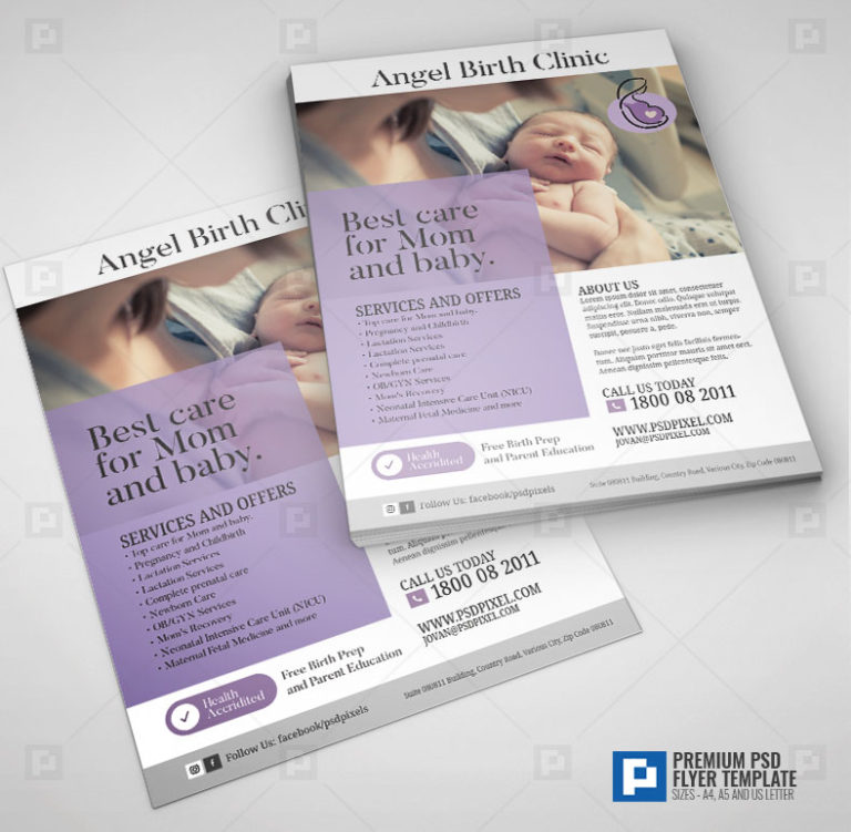 Birthing Facility Services Flyer - PSDPixel