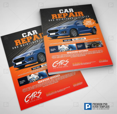 Car Repair Flyer - PSDPixel