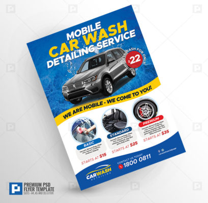 Car Wash Mobile Services Flyer - PSDPixel