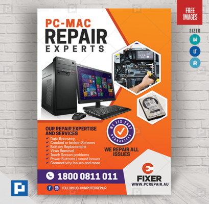 Computer Repair Services Flyer - PSDPixel