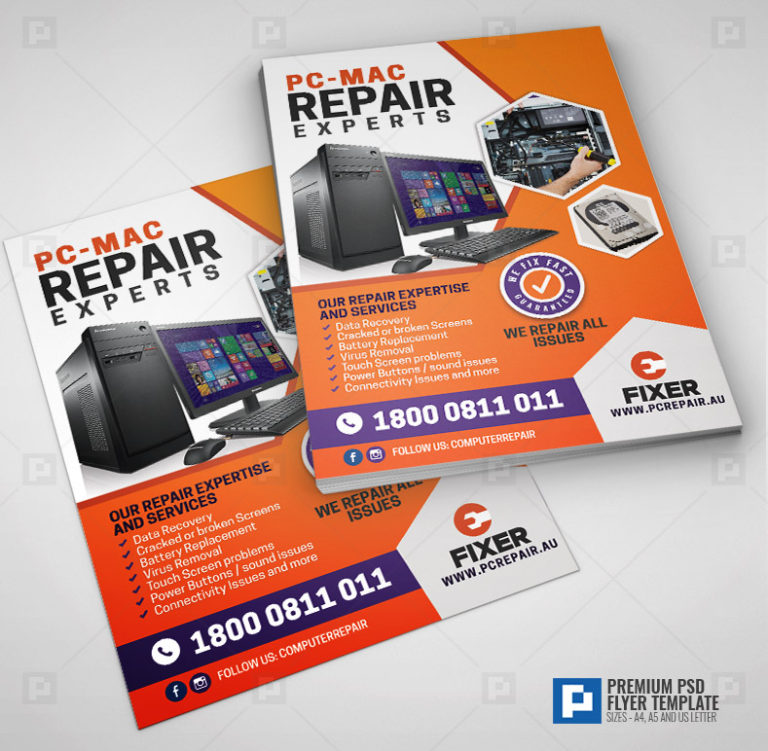 Computer Repair Services Flyer - PSDPixel