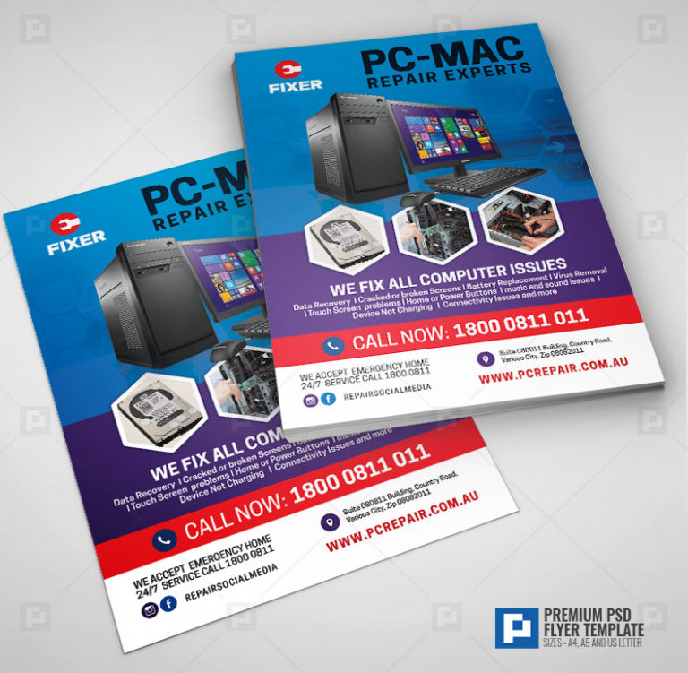 Computer Repair and Maintenance Flyer - PSDPixel