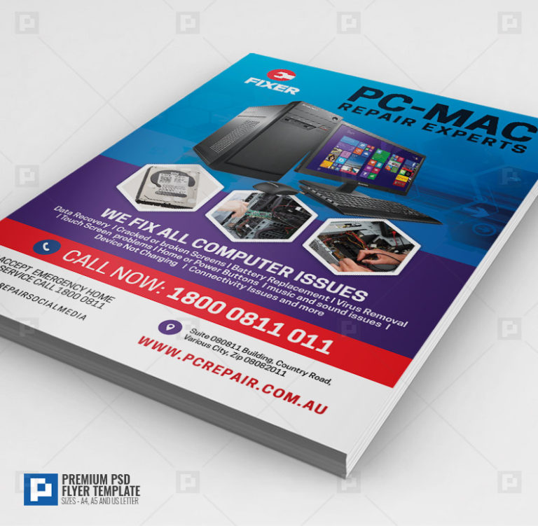 Computer Repair and Maintenance Flyer - PSDPixel