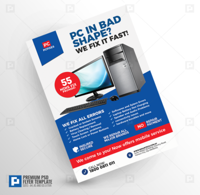 Computer Repair and Servicing Flyer - PSDPixel