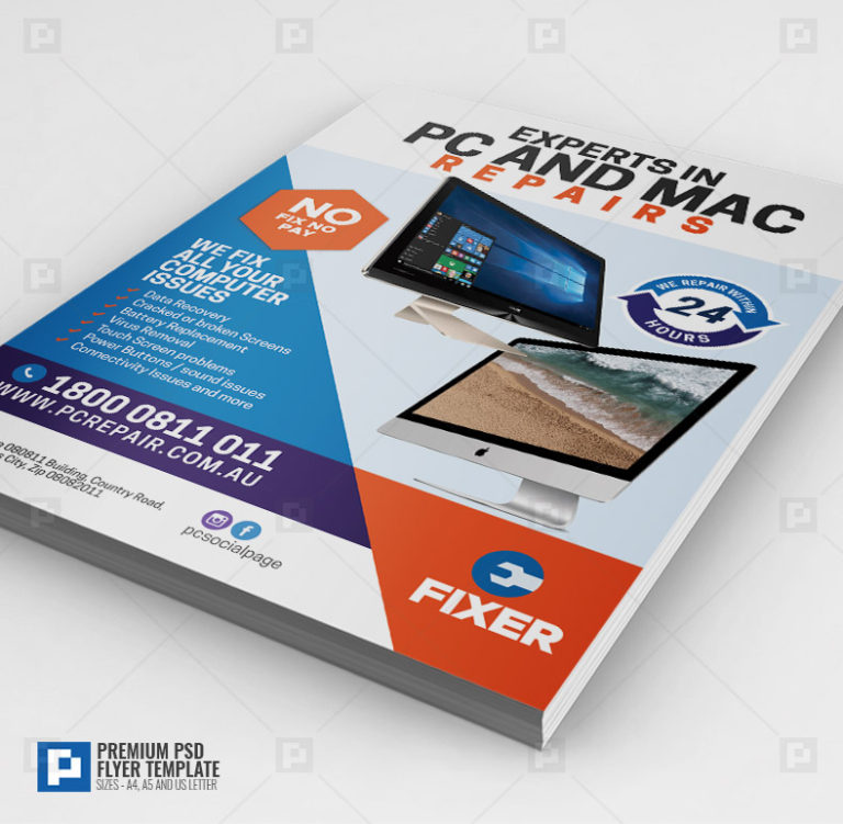 Computer and Laptop Repair Flyer - PSDPixel
