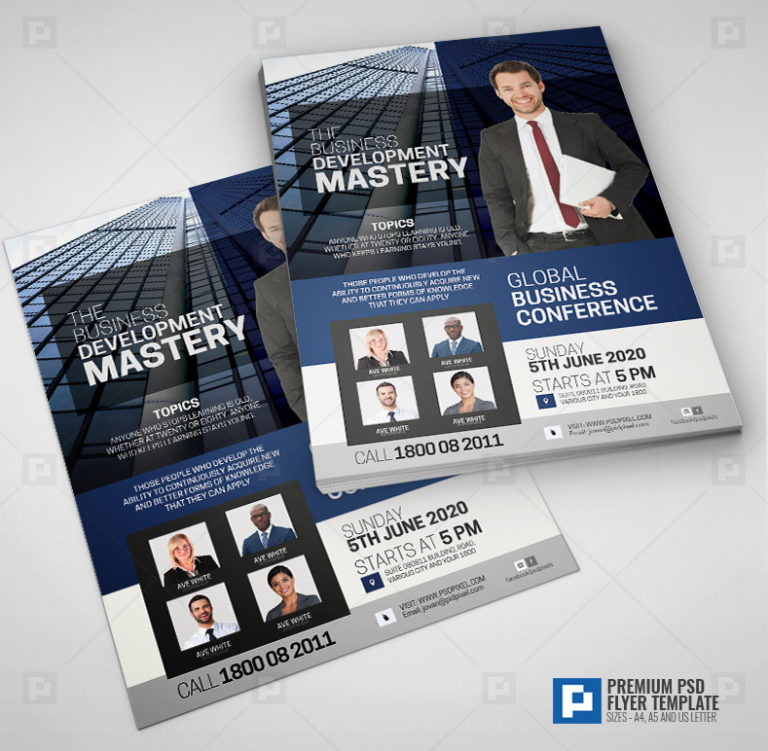 Business Meeting and Conference Flyer - PSDPixel