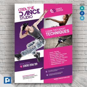 Dance Lesson Studio Flyer - PSDPixel