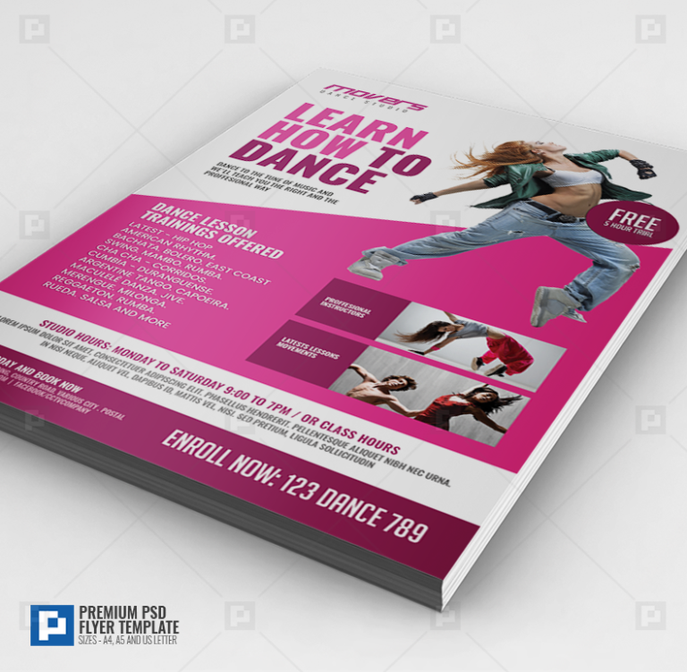 Dance Studio Flyer - PSDPixel