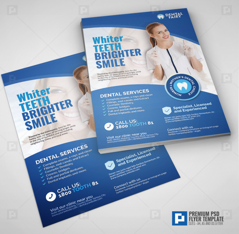 Dental Clinic Promotional Flyer - PSDPixel