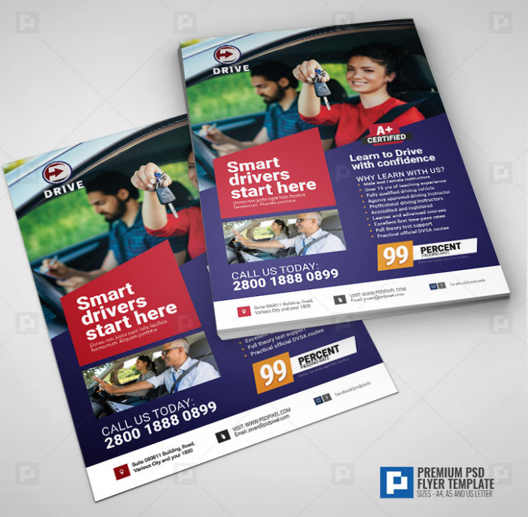 Driving School Flyer - PSDPixel