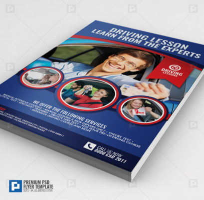 Driving lesson services flyer - PSDPixel