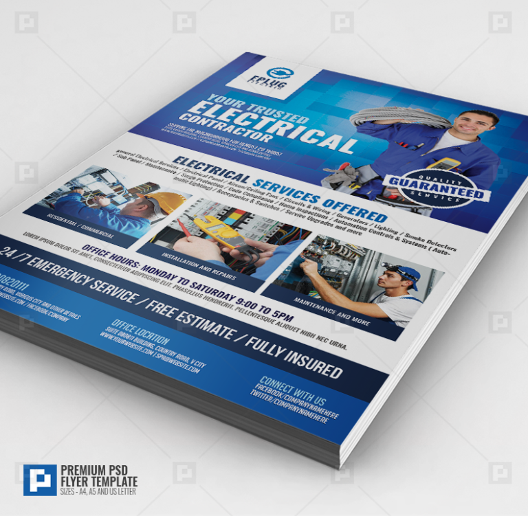 Electrical Company Promotional Flyer - PSDPixel