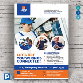 Electrical Company Promotional Flyer - PSDPixel