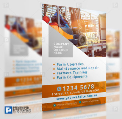 Farming Industry Services Flyer - PSDPixel