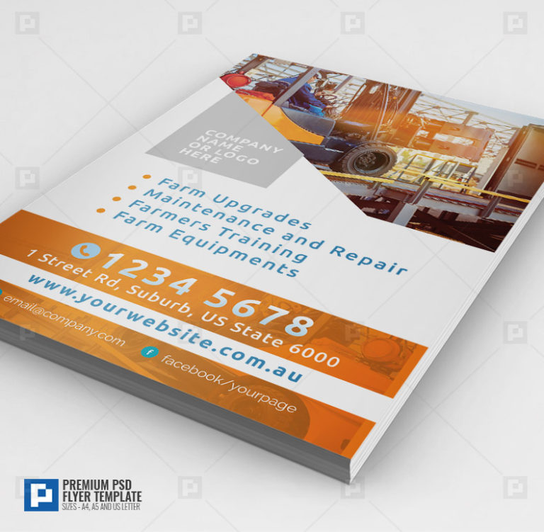 Farming Industry Services Flyer - PSDPixel
