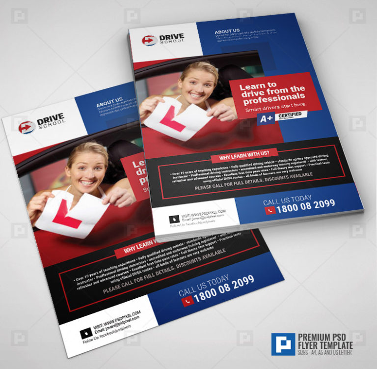 Professional driving instructors Flyer - PSDPixel