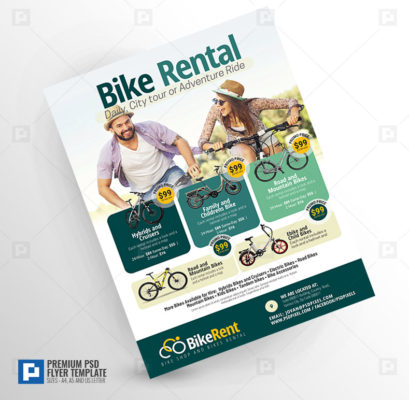 Bicycle Rentals Flyer - PSDPixel