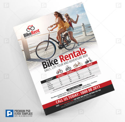 Bike Rental Company Flyer - PSDPixel
