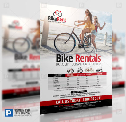 Bike Rental Company Flyer - PSDPixel