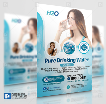 Bottled Water Delivery Flyer - PSDPixel