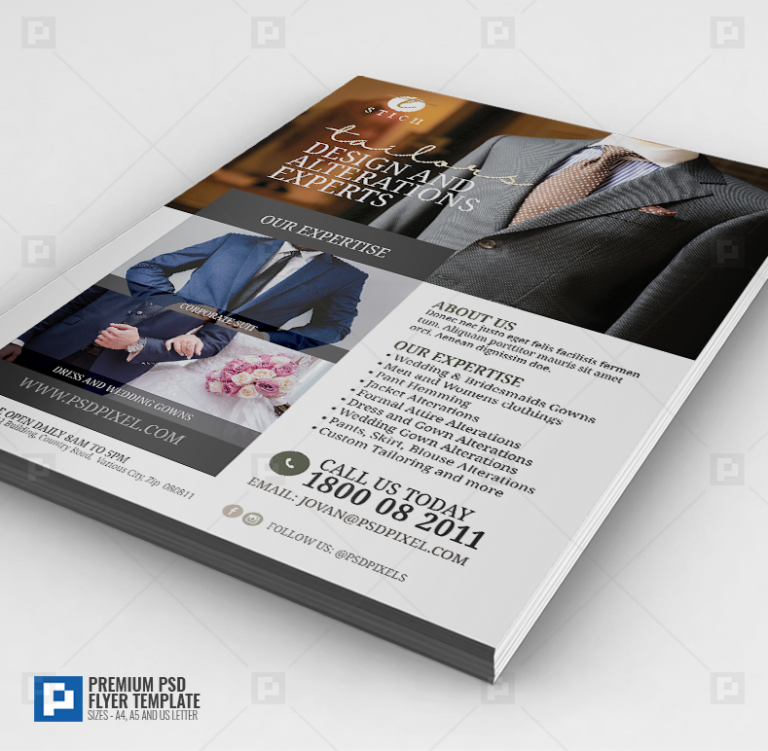 Dressmaking Services Flyer - PSDPixel