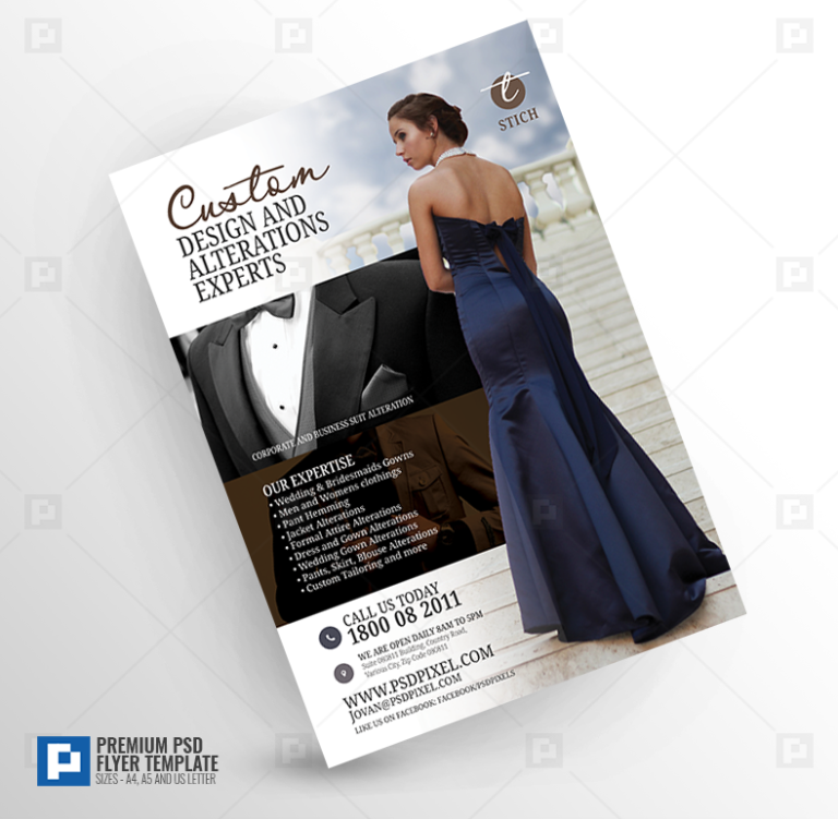 Dressmaking and Tailoring Flyer - PSDPixel