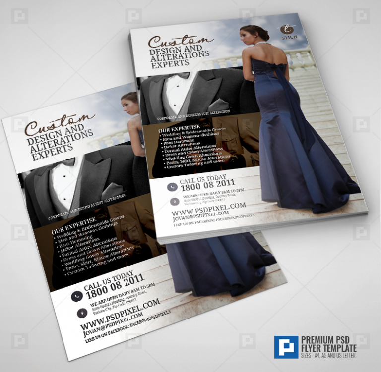 Dressmaking and Tailoring Flyer - PSDPixel