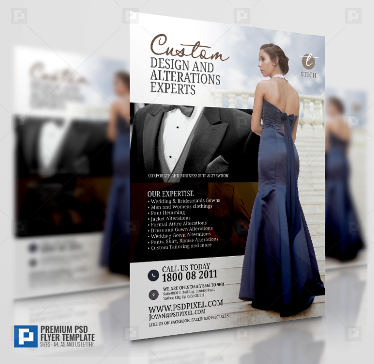 Dressmaking and Tailoring Flyer - PSDPixel