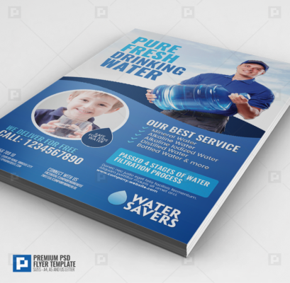 Drinking Water Services Flyer - PSDPixel