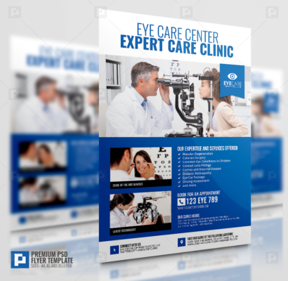 Eye Care Ophthalmology Center Flyer - PSDPixel