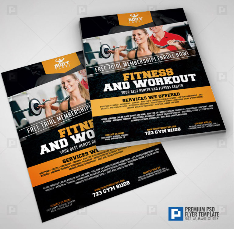 Fitness and Workout Flyer - PSDPixel