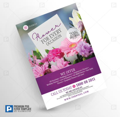 Florist Promotional Flyer - PSDPixel