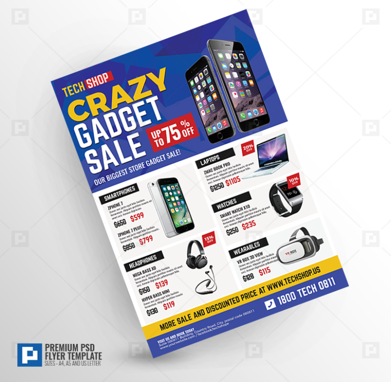 Gadget Sale Promotional Flyer - PSDPixel