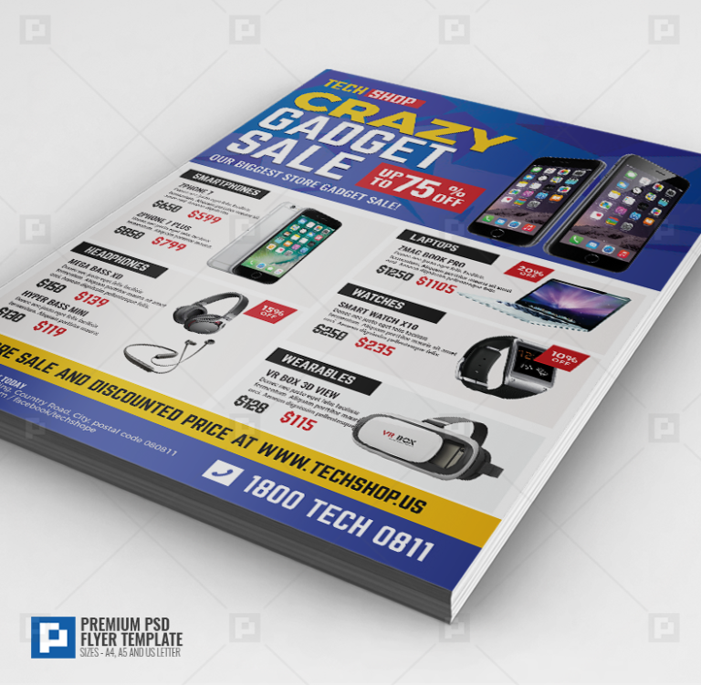 Gadget Sale Promotional Flyer - PSDPixel
