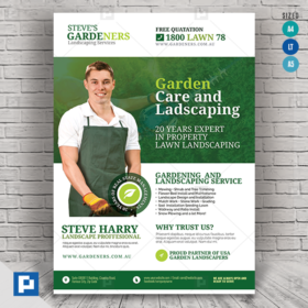 Garden and Landscaping flyer - PSDPixel