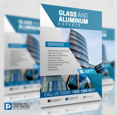 Glass and Aluminum Company Flyer - PSDPixel