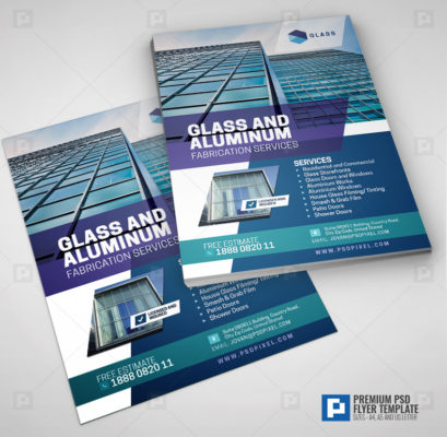 Glass and Aluminum Experts Flyer - PSDPixel