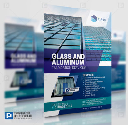 Glass and Aluminum Experts Flyer - PSDPixel