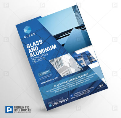 Glass and Aluminum Services Flyer - PSDPixel