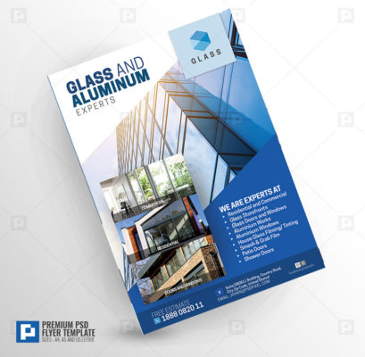 Glass and Aluminum Works Flyer - PSDPixel