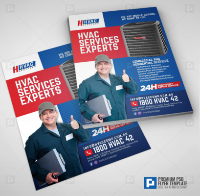 HVAC Heating and Cooling Expert Flyer - PSDPixel