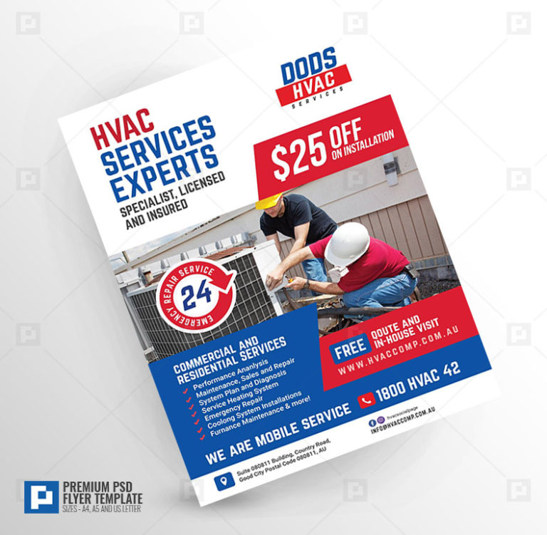 HVAC Installation and Maintenance Flyer - PSDPixel