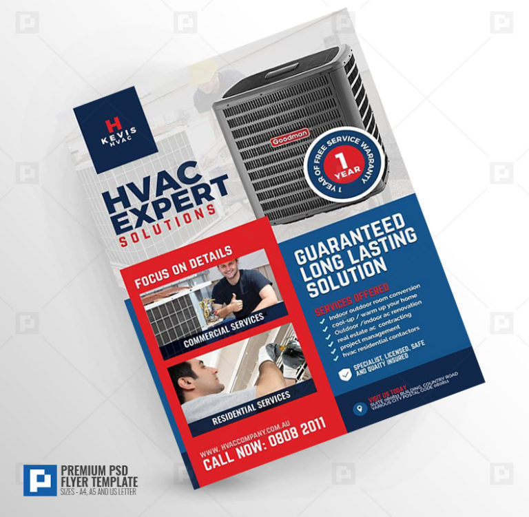 HVAC Installation and Repair Services Flyer - PSDPixel