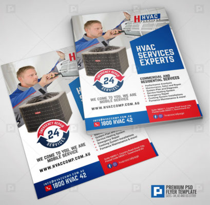 Heating and Cooling Services Flyer - PSDPixel