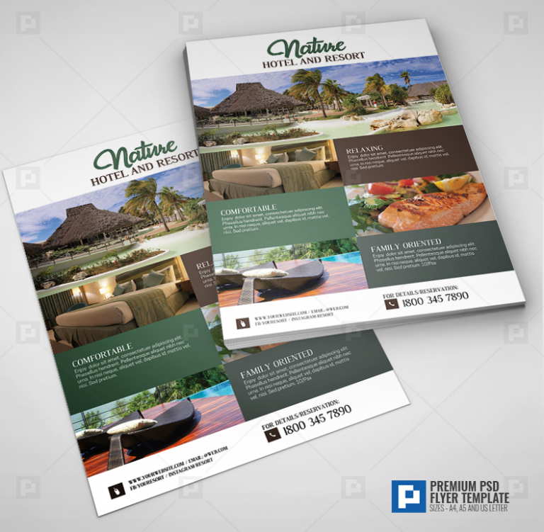 Hotel and Resort Flyer - PSDPixel